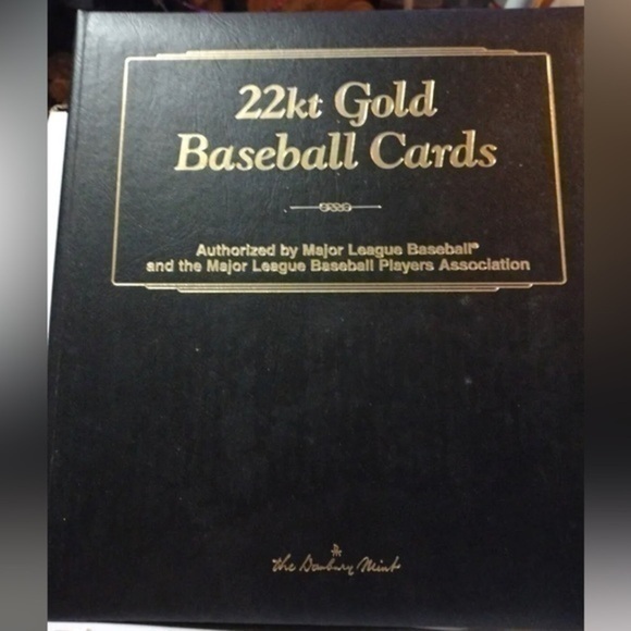 Danbury Mint | Other | Danbury Mint 22kt Gold Baseball Cards 5 Card ...
